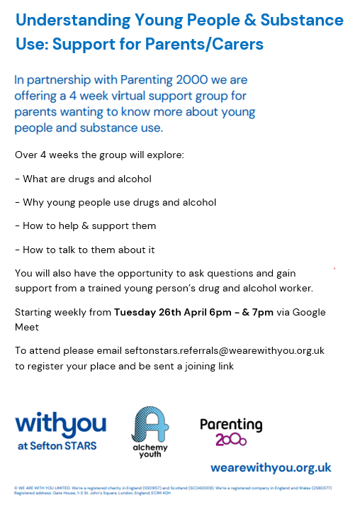 Understanding Young People & Substance Use – Support for Parents/Carers ...